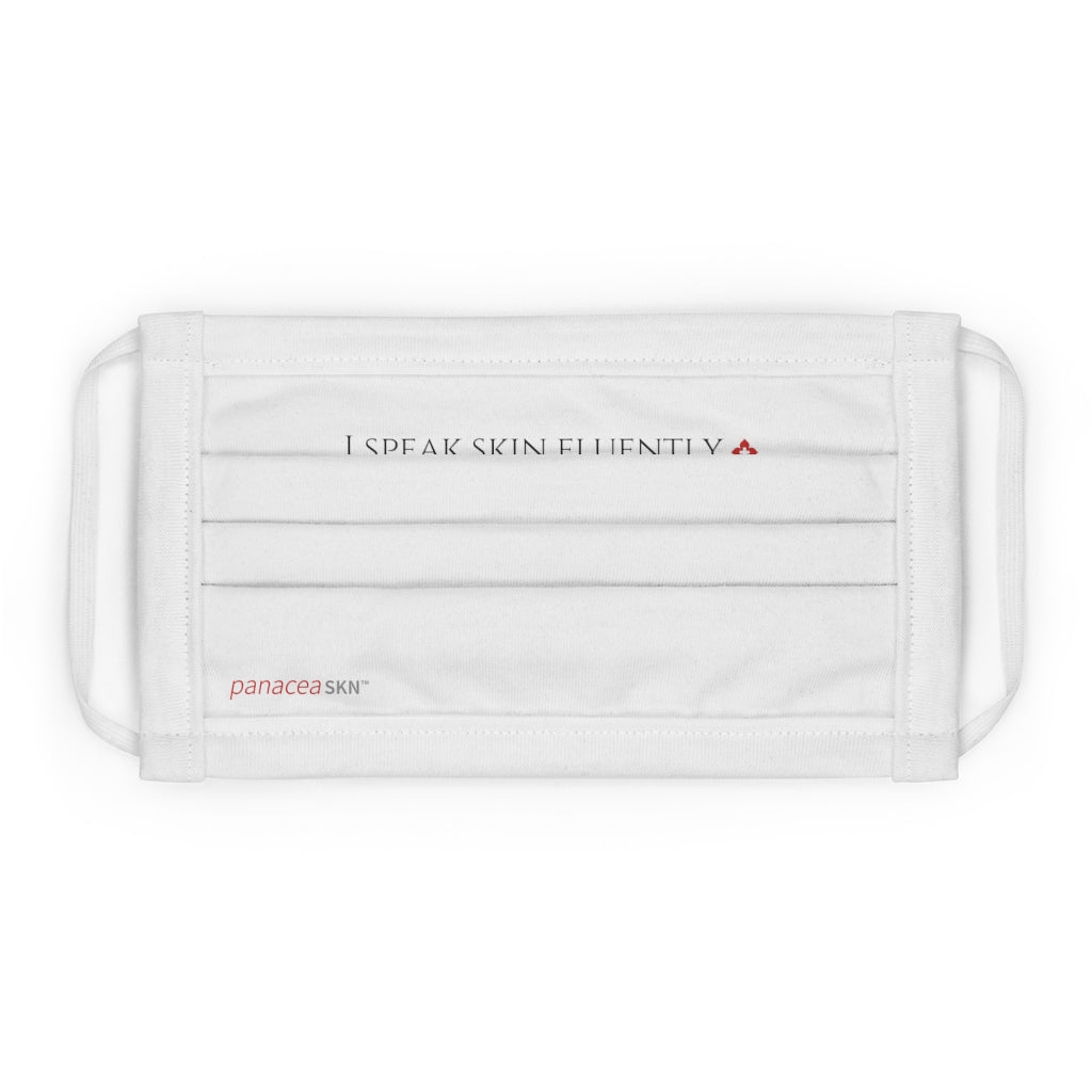 "I SPEAK SKIN FLUENTLY" 100% Cotton Esthetician Face Mask – PanaceaSKN